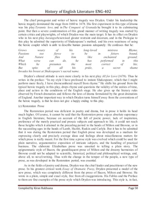 History of English Literature | DOCX