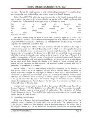 History of English Literature | DOCX