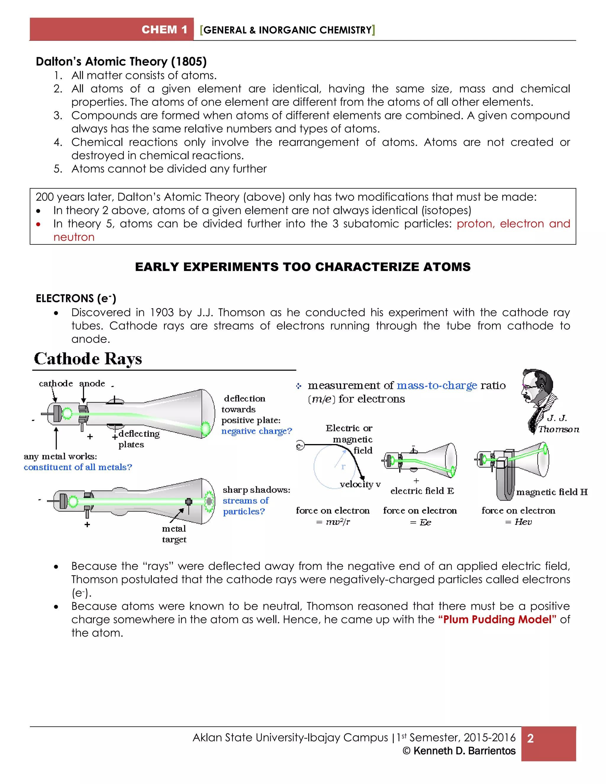 Lecture Notes for Inorganic Chemistry | PDF