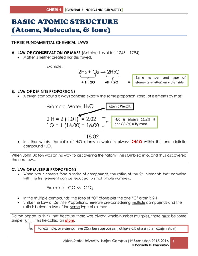 Lecture Notes for Inorganic Chemistry | PDF | Chemistry | Science