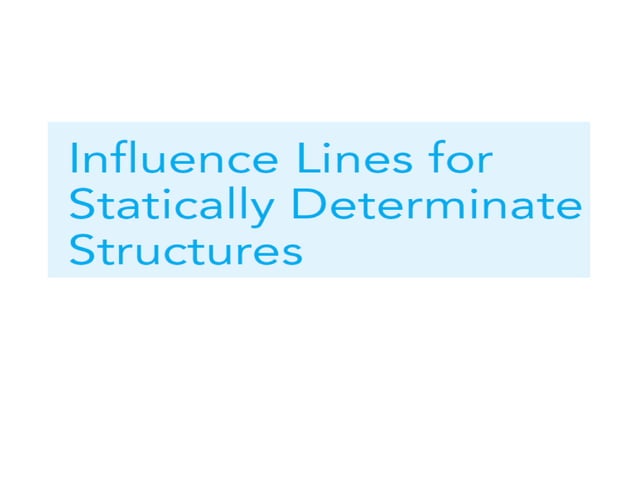 Lecture notes in influence lines | PPT