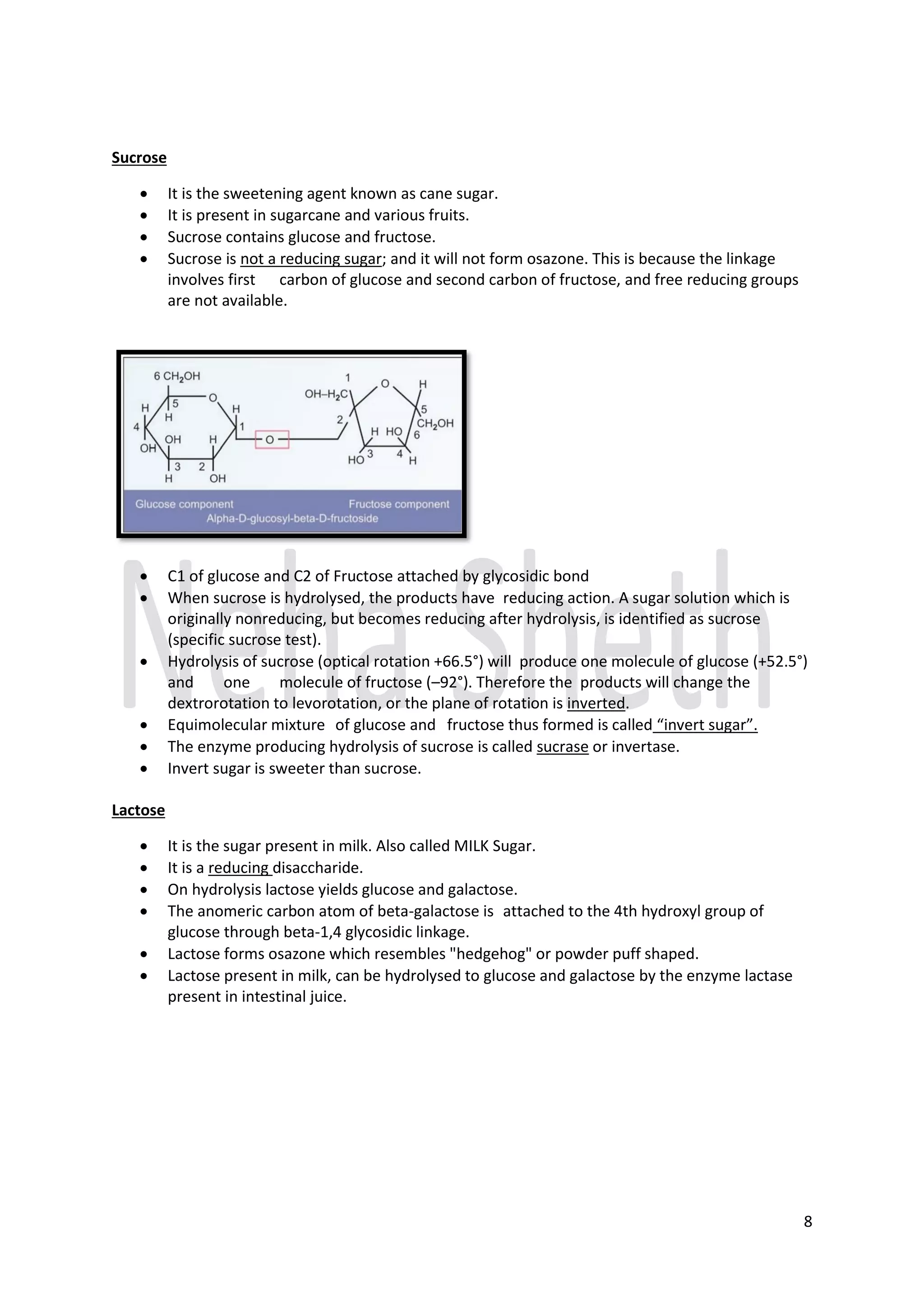Lecture notes on Chemistry of carbohydrates | PDF