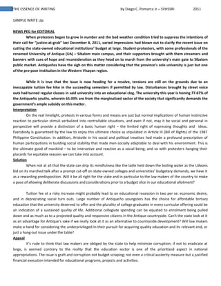 Lecture Notes on Campus Journalism | DOC