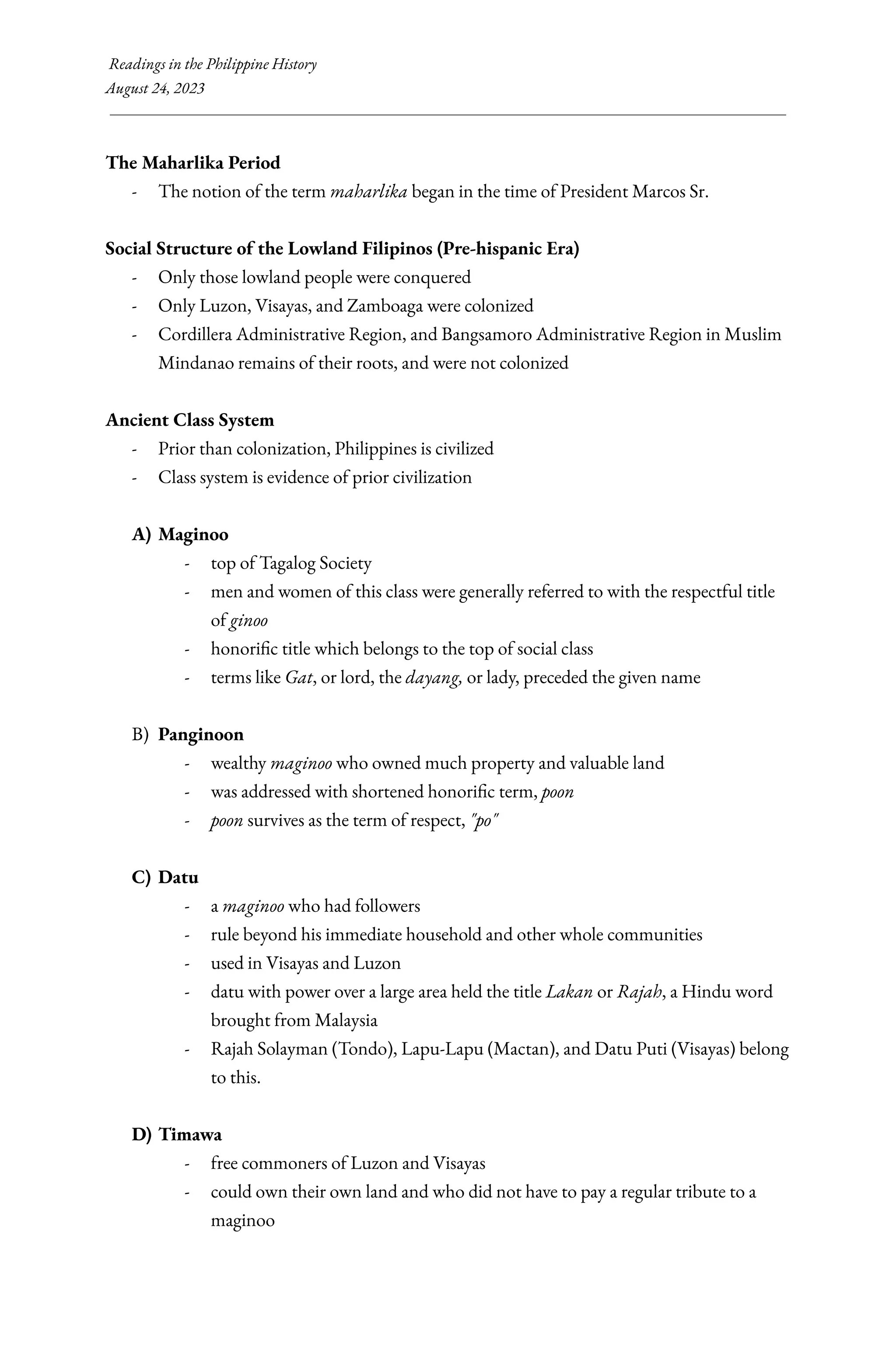 Lecture Notes on the Maharlika Period.pdf