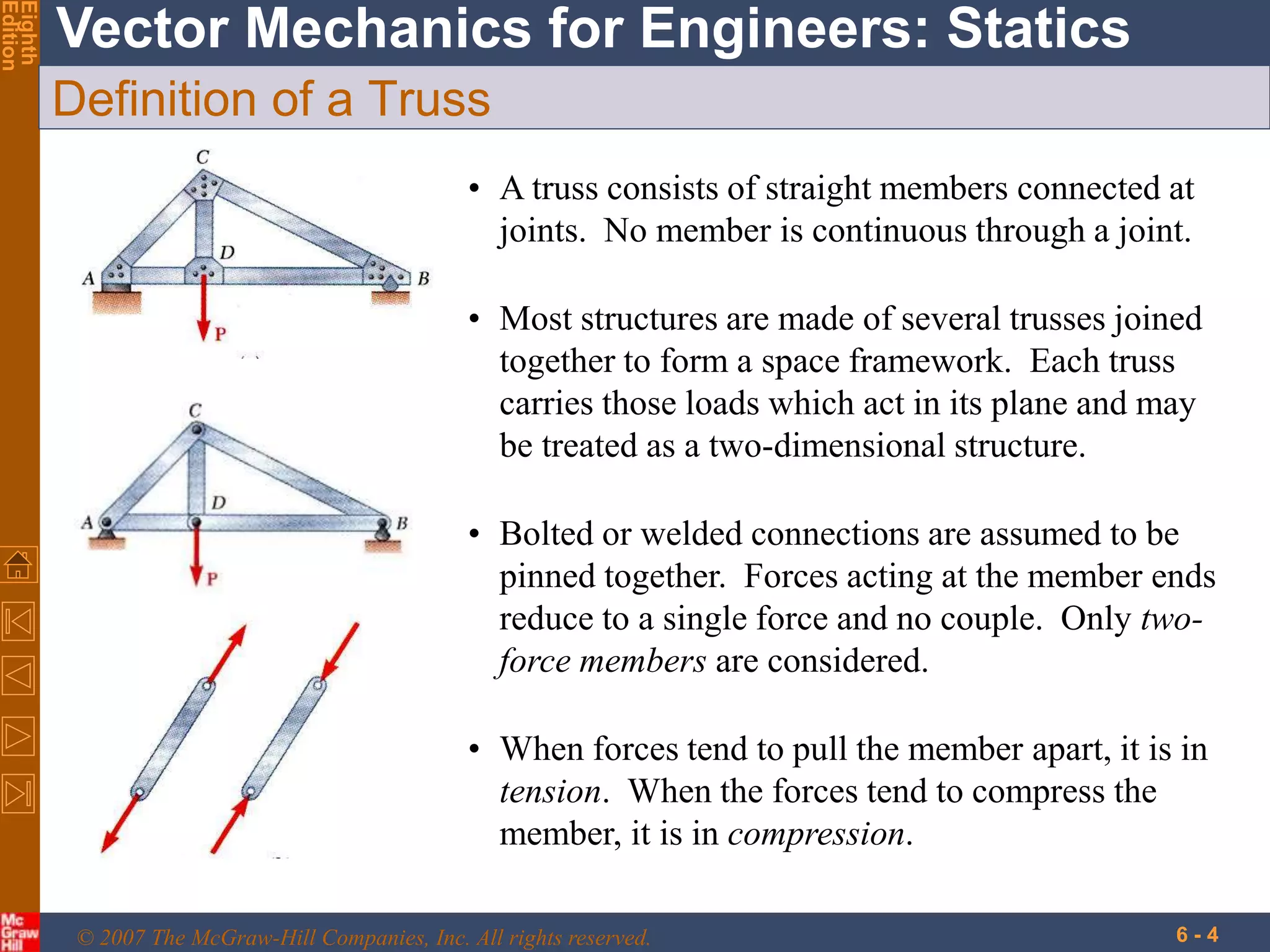 Lecture notes on trusses | PPTX