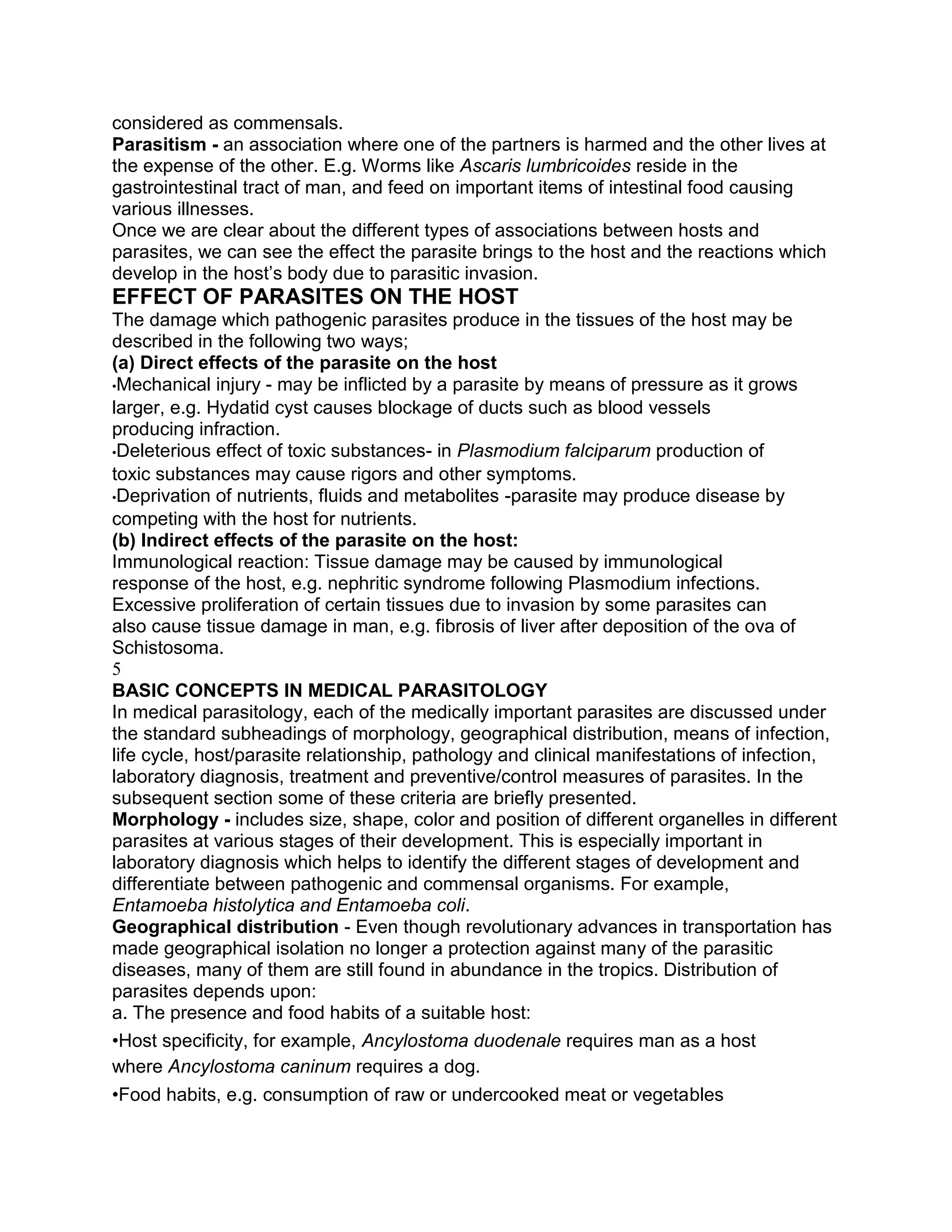 Lecture notes parasitology 2 | DOCX