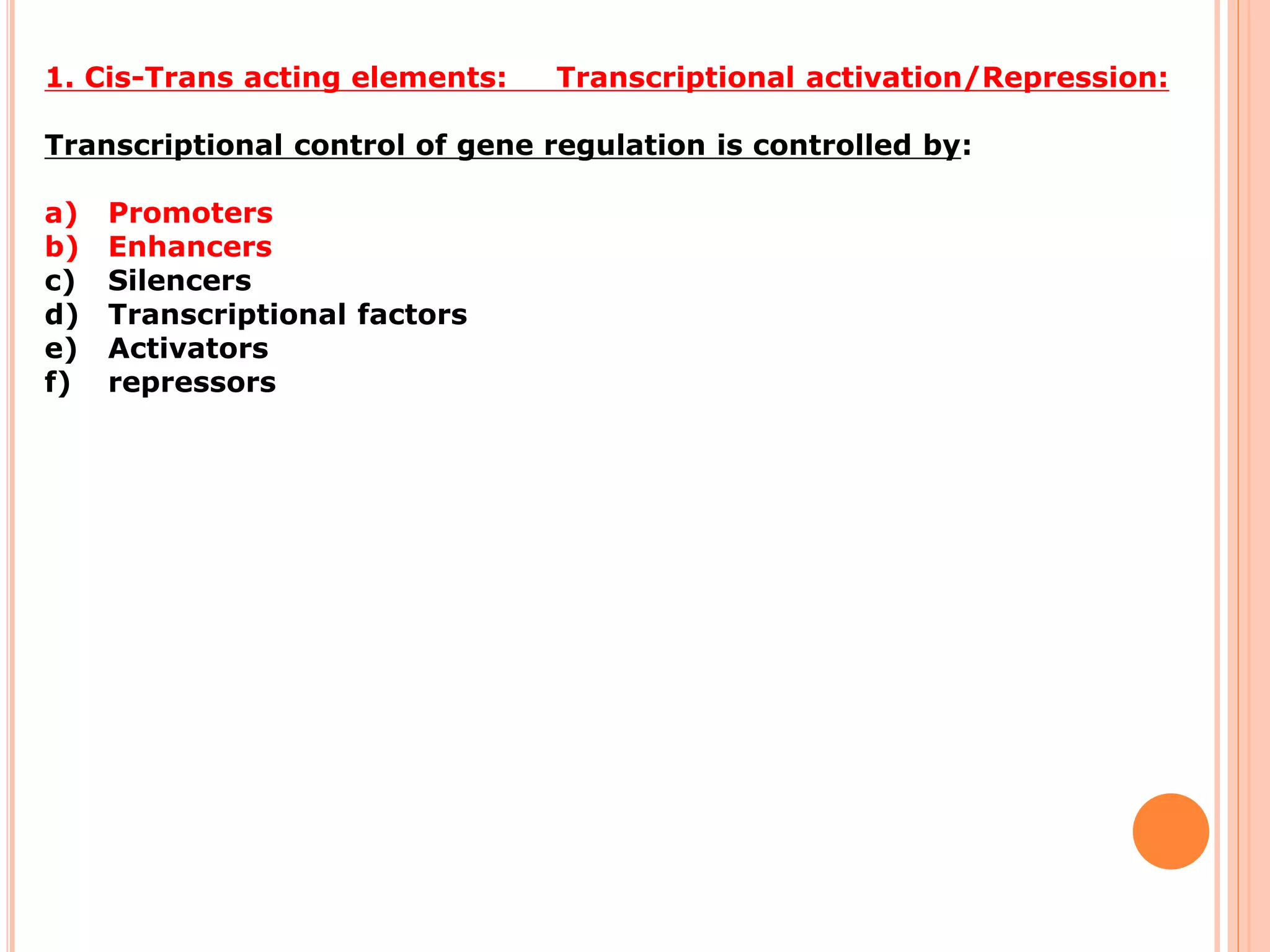 Regulation of gene expression in eukaryotes | PDF