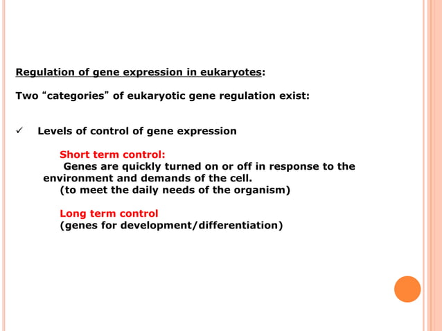 Regulation of gene expression in eukaryotes | PDF
