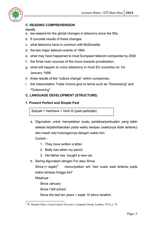 Lecture Notes Stt Informatika Pdf