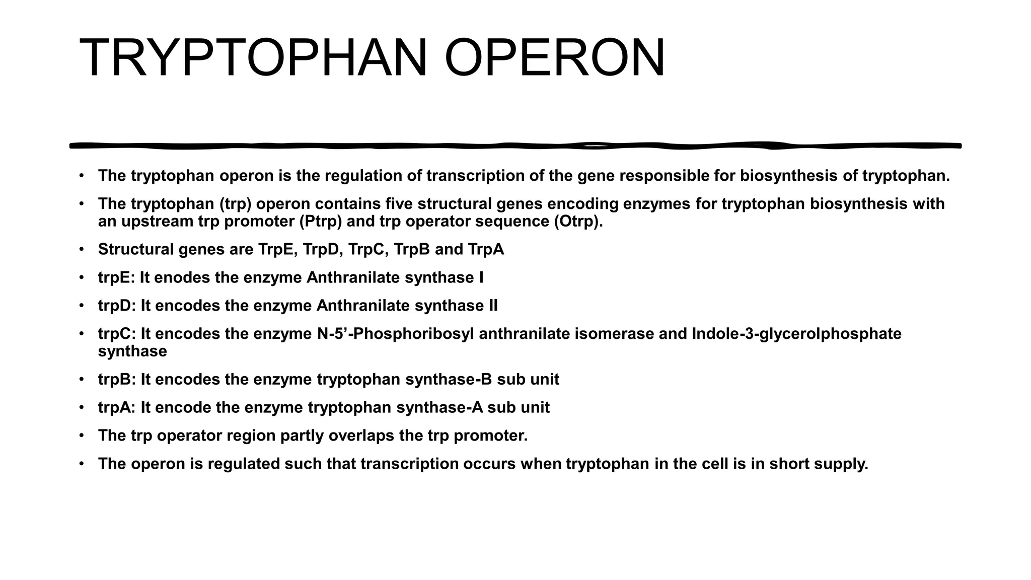 Lecture notes_Tryptophan operon and its regulation.pdf