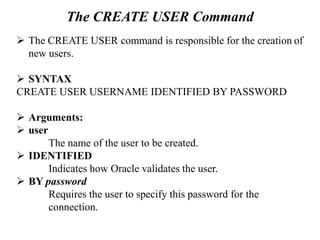 Lecture Notes Unit4 Chapter13 users , roles and privileges | PDF