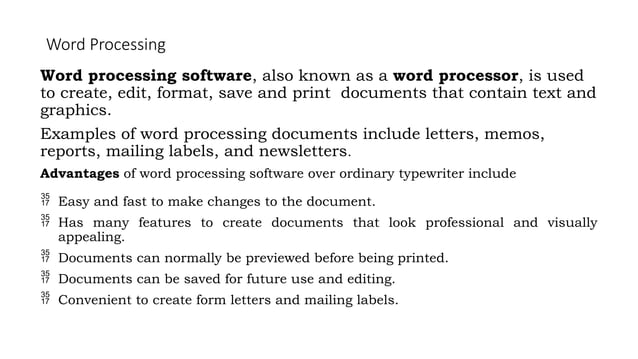 Lecture Notes Microsoft Word Processingpptx Desktop Publishing Computer Software And