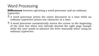 Lecture notes, Microsoft word processing.pptx