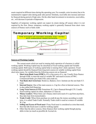 Lecture notes working capital management | PDF
