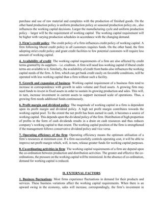 Lecture notes working capital management | PDF