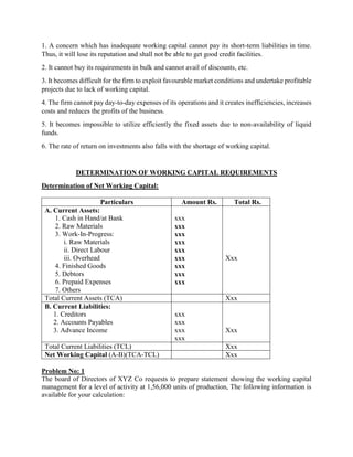 Lecture notes working capital management | PDF