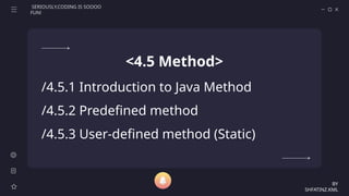 Comprehensive Guide to Java Methods: Predefined and User-Defined ...