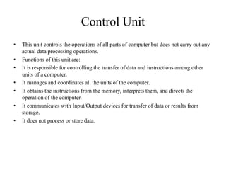 Basic CPU (Central Processing Unit) | PDF