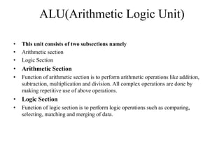 Basic CPU (Central Processing Unit) | PDF