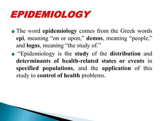 Lecture of epidemiology | PPTX