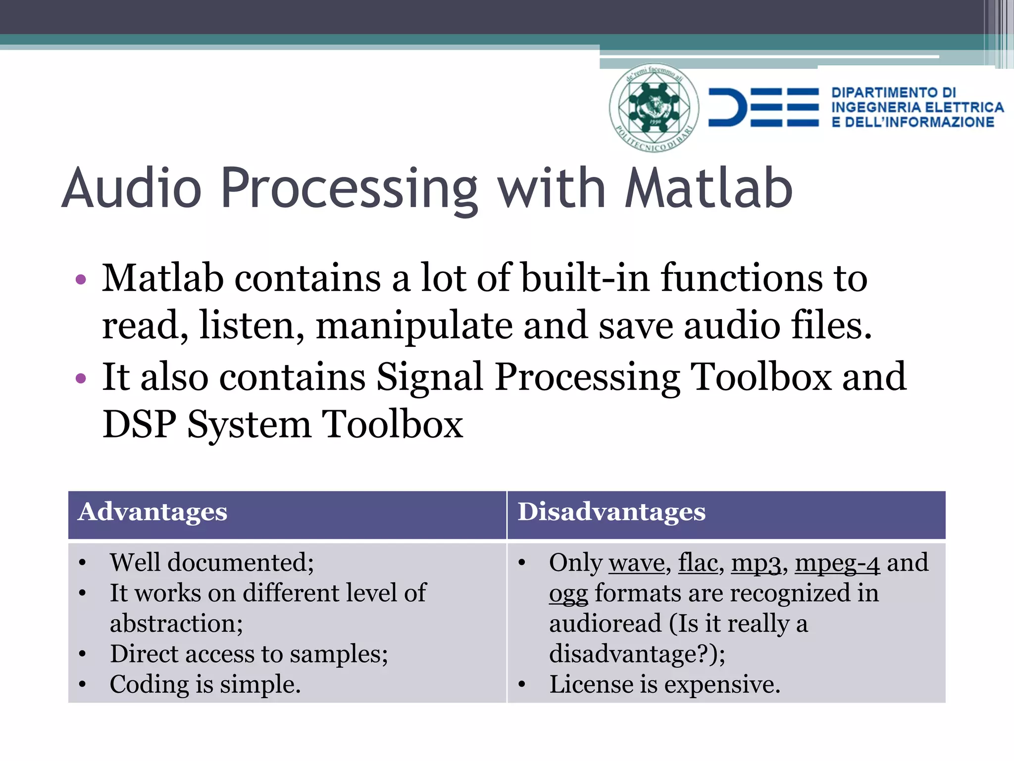 Introductory Lecture to Audio Signal Processing | PDF