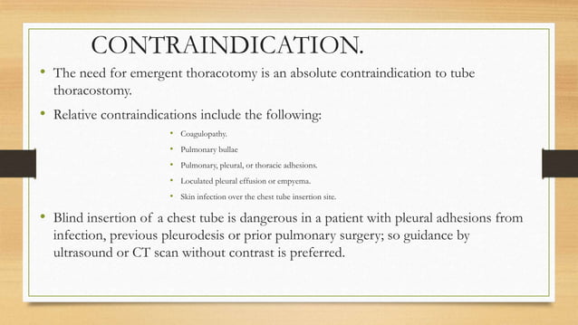 Lecture on chest tube insertion | PPTX