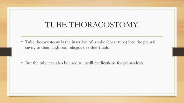 Lecture on chest tube insertion | PPTX