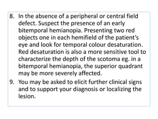 Lecture on Clinical Methods; Visual Field & Pupillary Reflexes For 4th ...