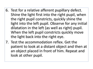 Lecture on Clinical Methods; Visual Field & Pupillary Reflexes For 4th ...