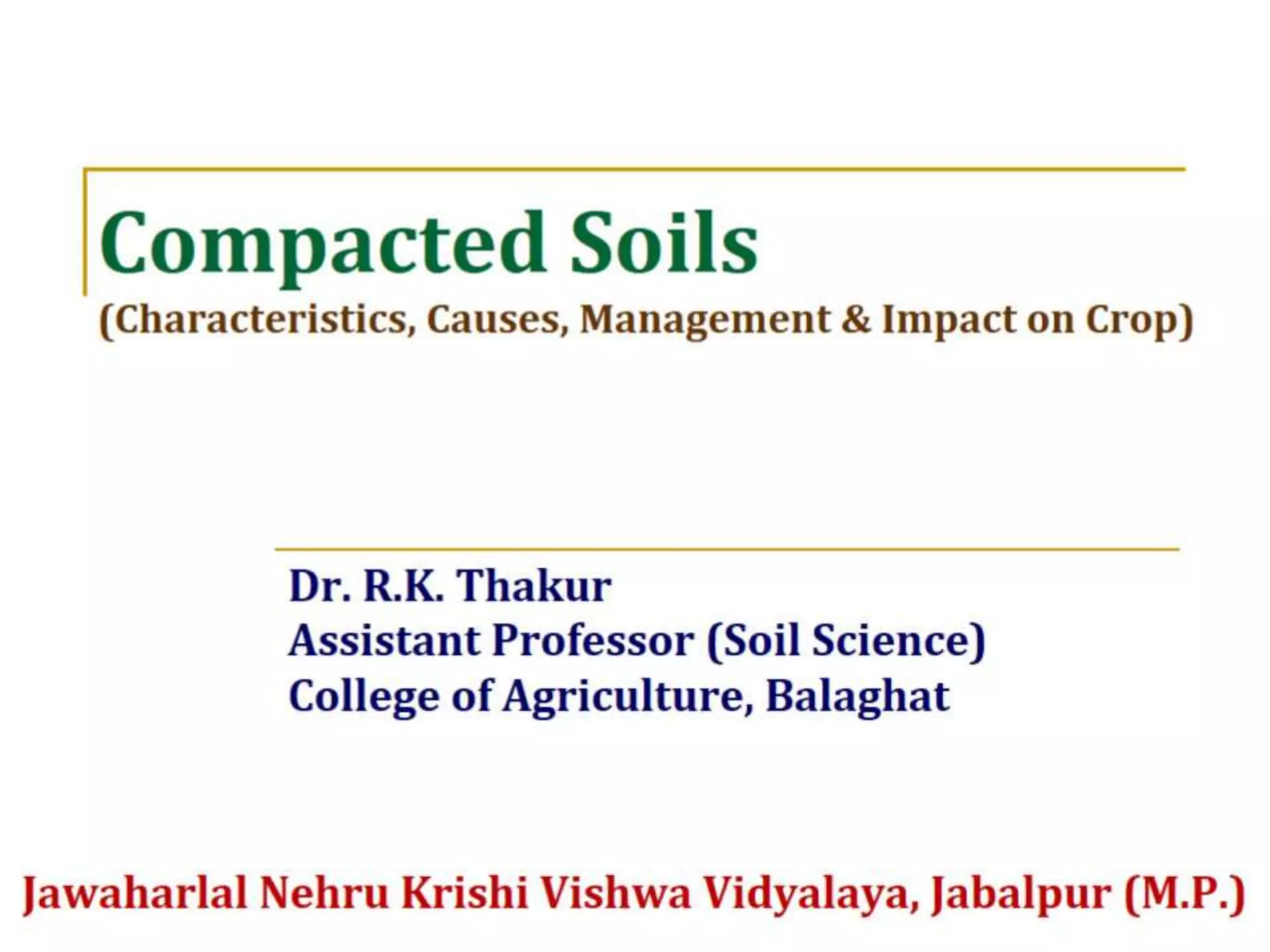 Compacted Soils | PPTX