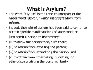 International Refugee Law Comparative Asylum.pptx