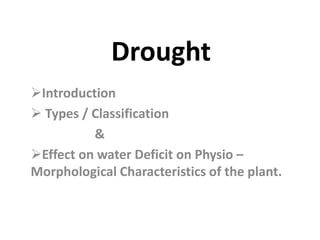 Lecture on Drought by Harish Singh.pptx | Weather | Science