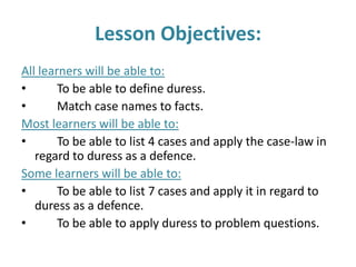 Lecture on duress copy | PPT
