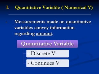 Biostatistics : Types of Variable | PPTX