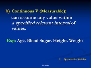 Biostatistics : Types of Variable | PPTX