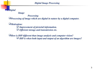 introduction to digital image processing | PPT