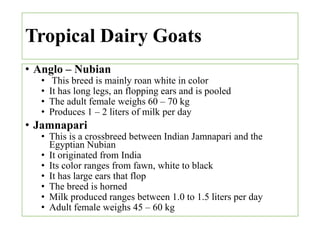 Lecture One: Goat Production and Management | PPTX