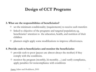 Economics of Cash Transfer Programs | PPT