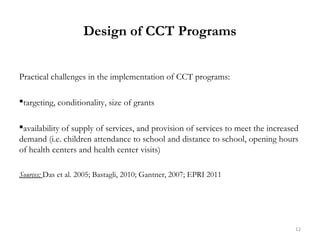Economics of Cash Transfer Programs | PPT