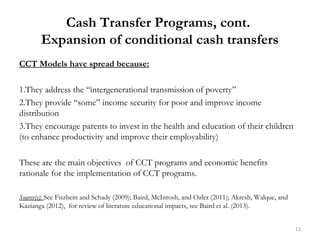 Economics of Cash Transfer Programs | PPT