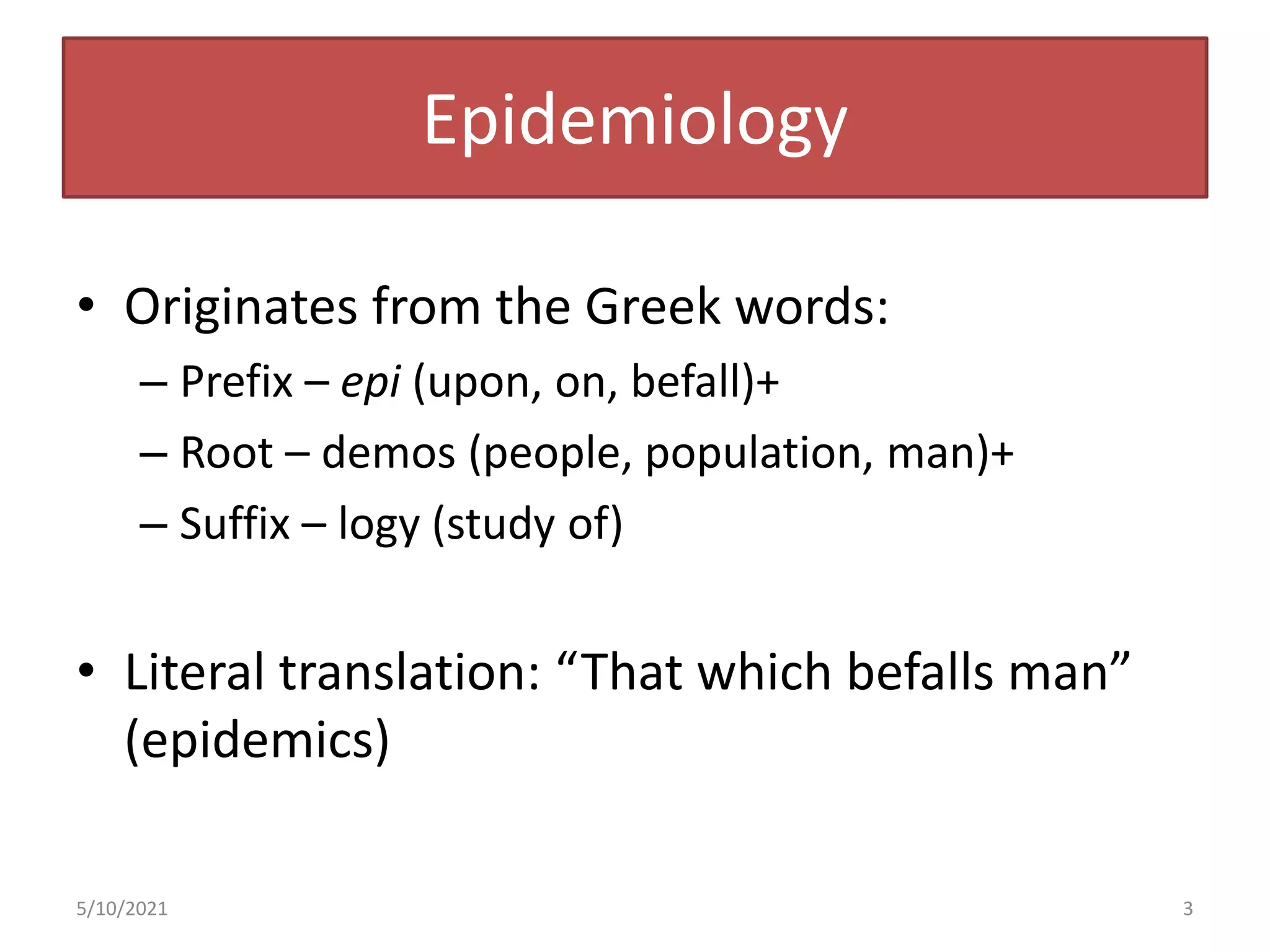 introduction of basic epidemiology | PPTX
