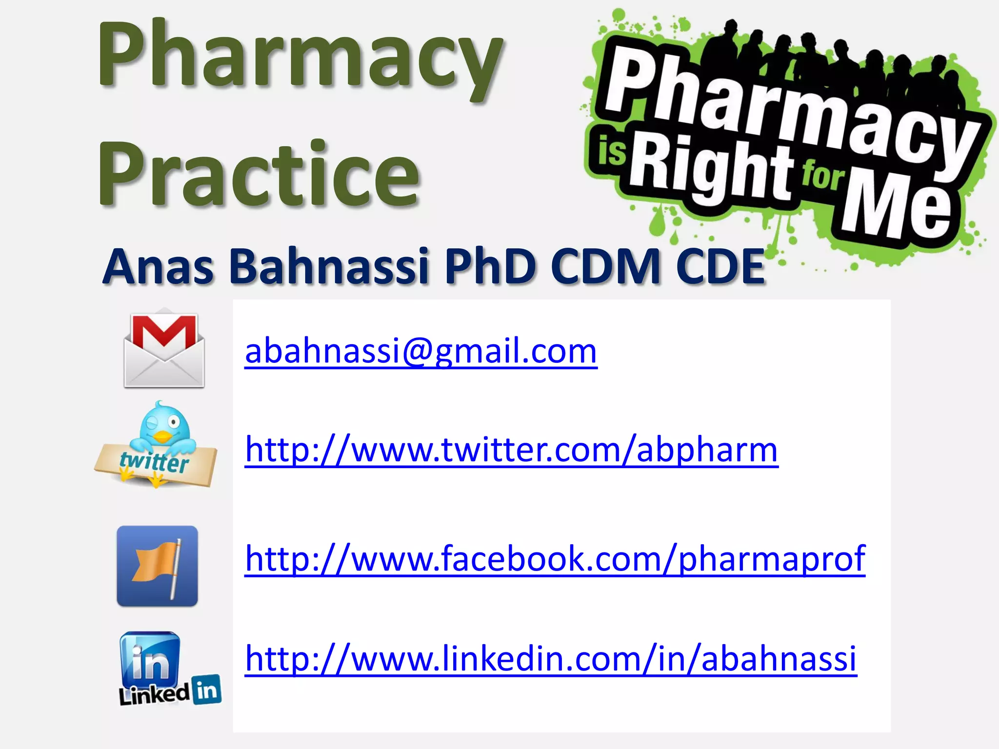 Pharmacy Practice: Lecture one: Medication Management Cycle Part One | PDF