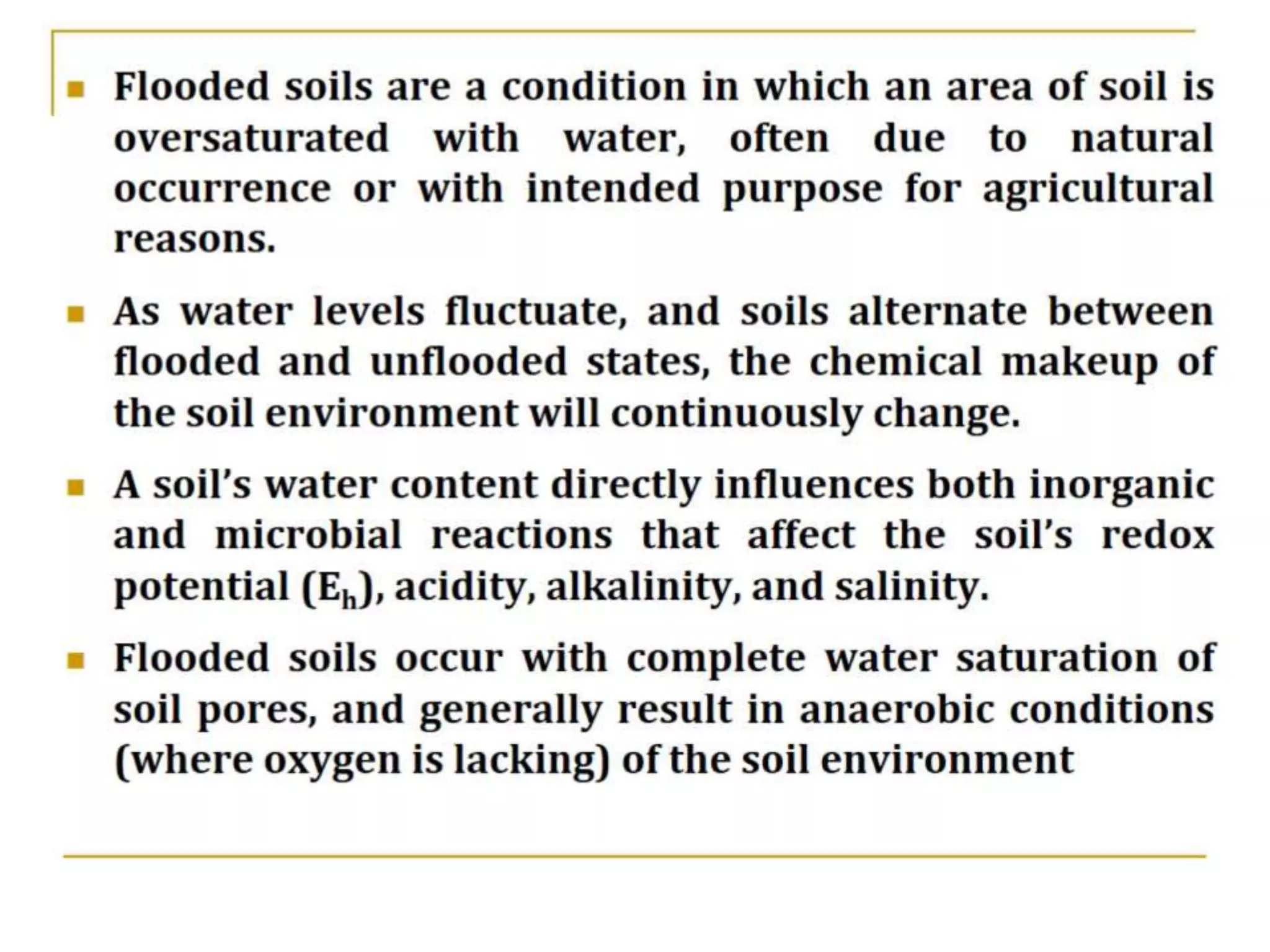 Flooded Soils | PPTX