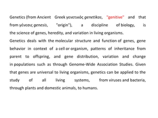 Lecture on history of genetics | PPT
