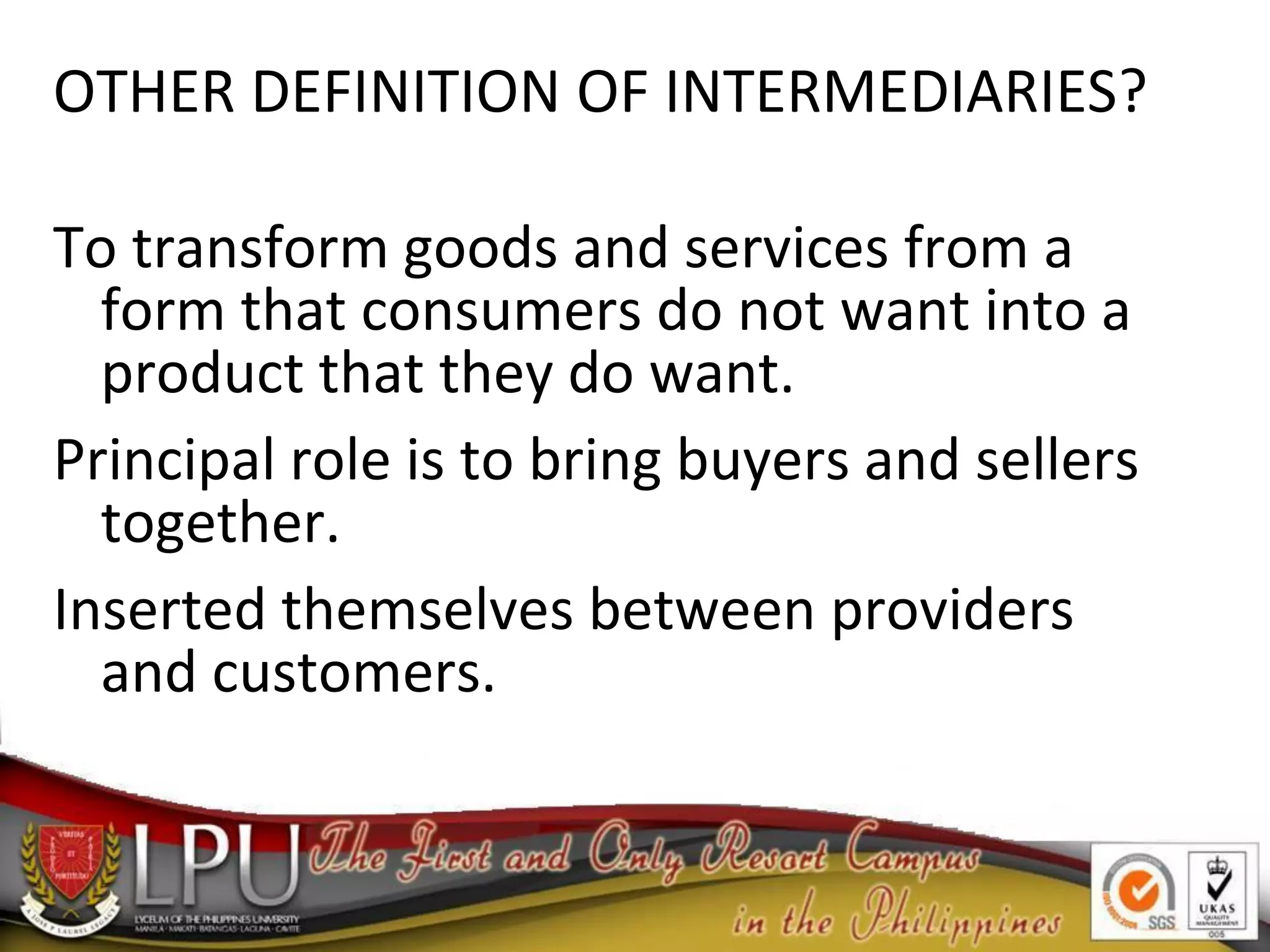 Lecture on Intermediaries | PDF