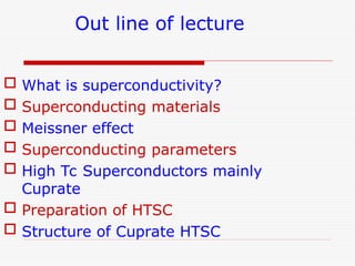 Superconductivity lecture notes and slides | PPT