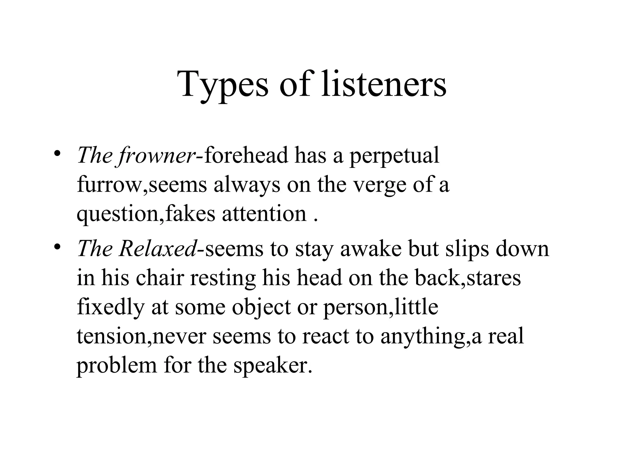 Lecture on listening | PPT
