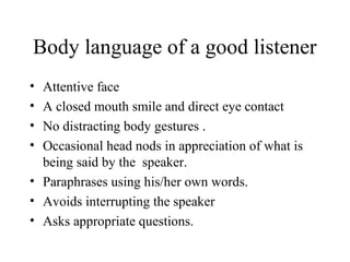 Lecture on listening | PPT