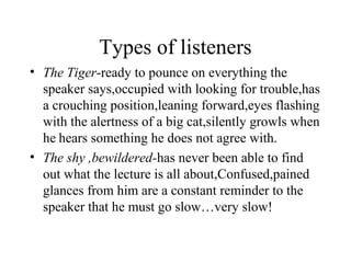 Lecture on listening | PPT