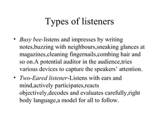 Lecture on listening | PPT